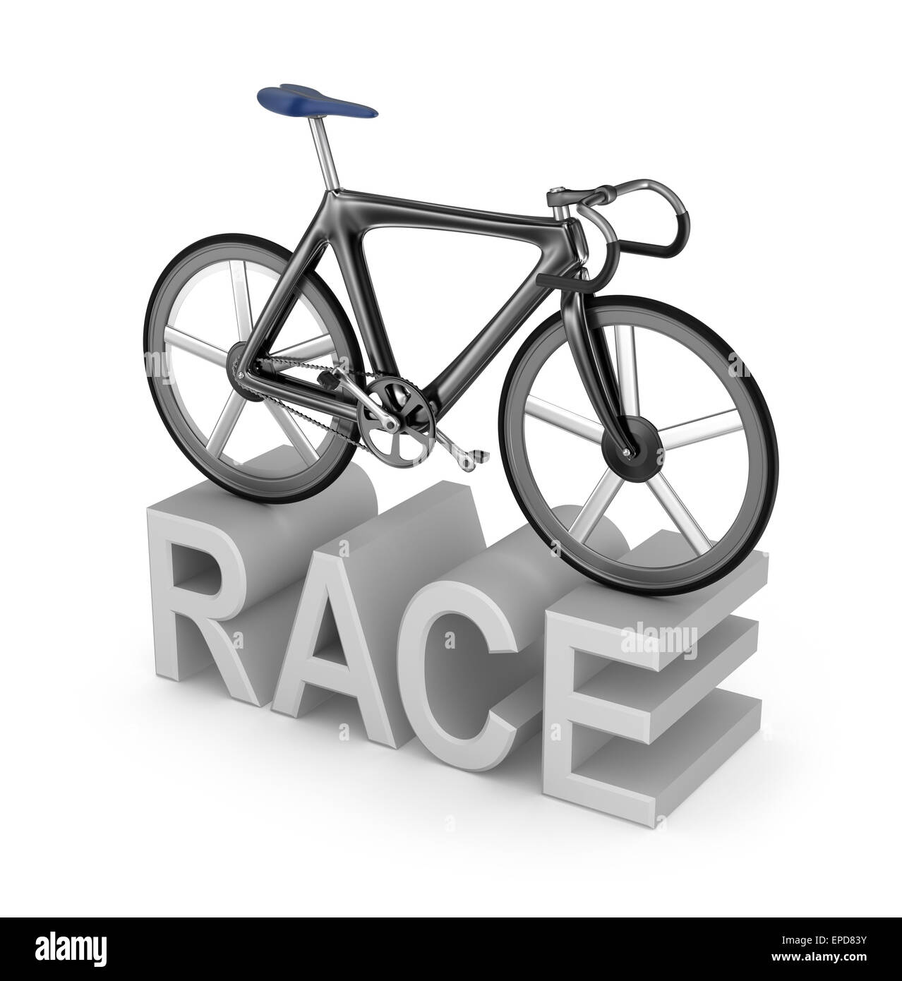 Road riding on bicycle Cut Out Stock Images & Pictures - Alamy