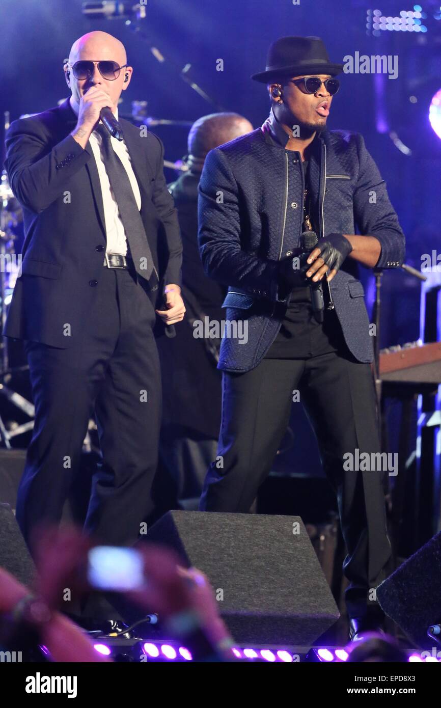 Pitbull and Ne-Yo perform together at ABC studios for late-night talk ...