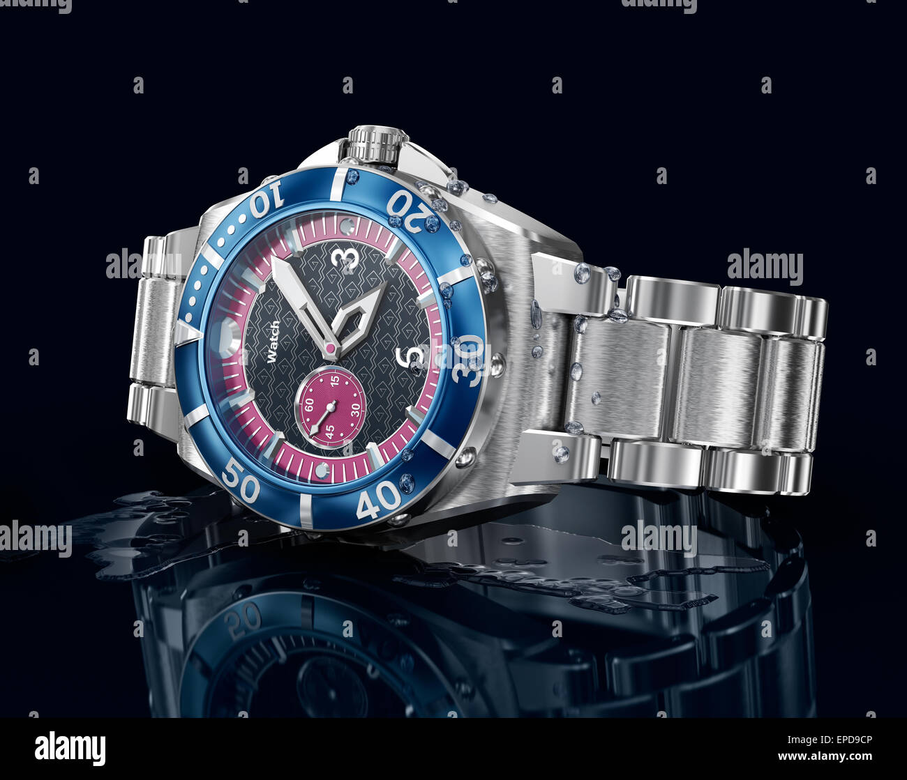 Mechanical wrist watch. 3D model. My own design Stock Photo - Alamy