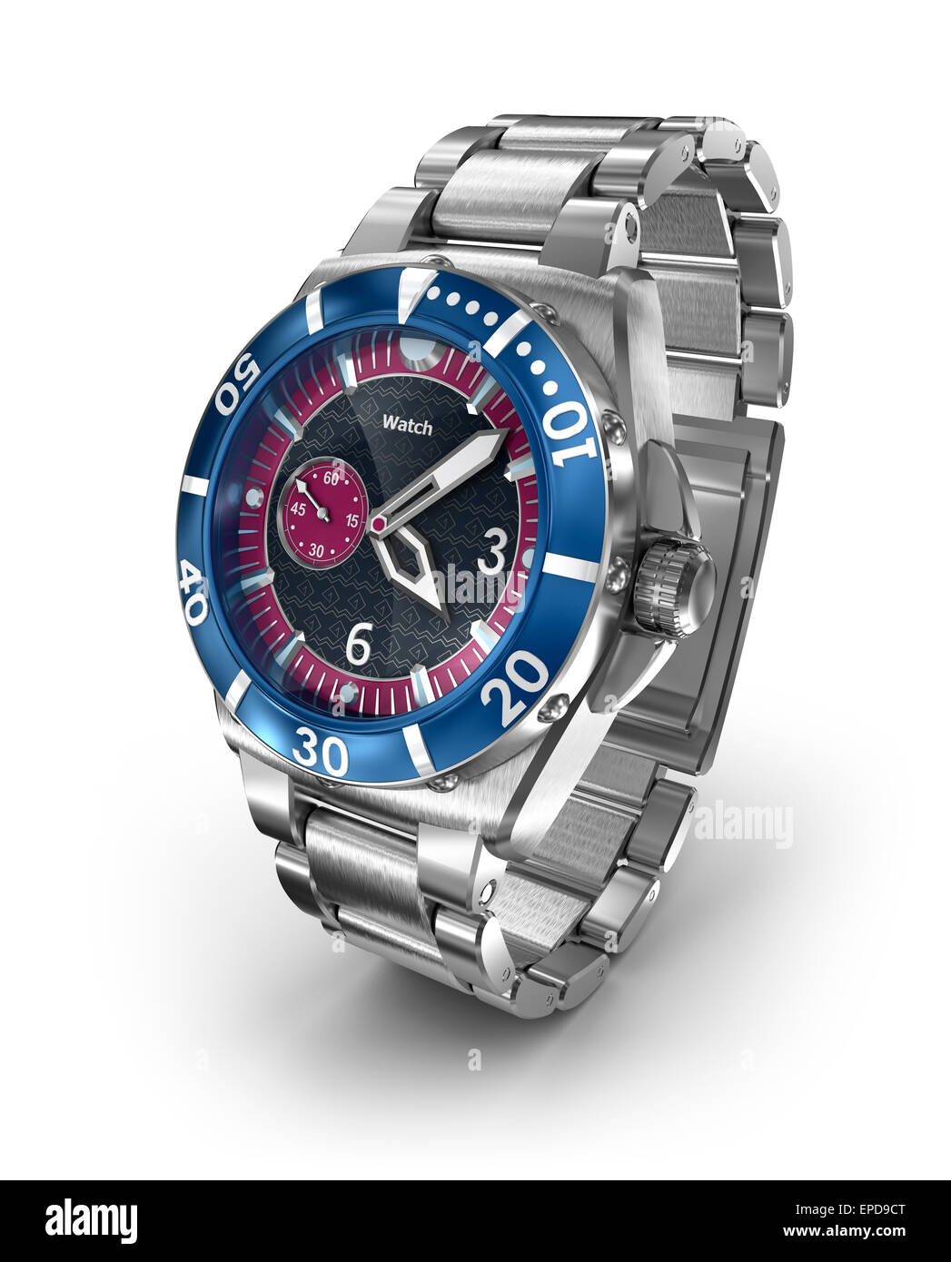 Mechanical wrist watch. 3D model. My own design Stock Photo - Alamy