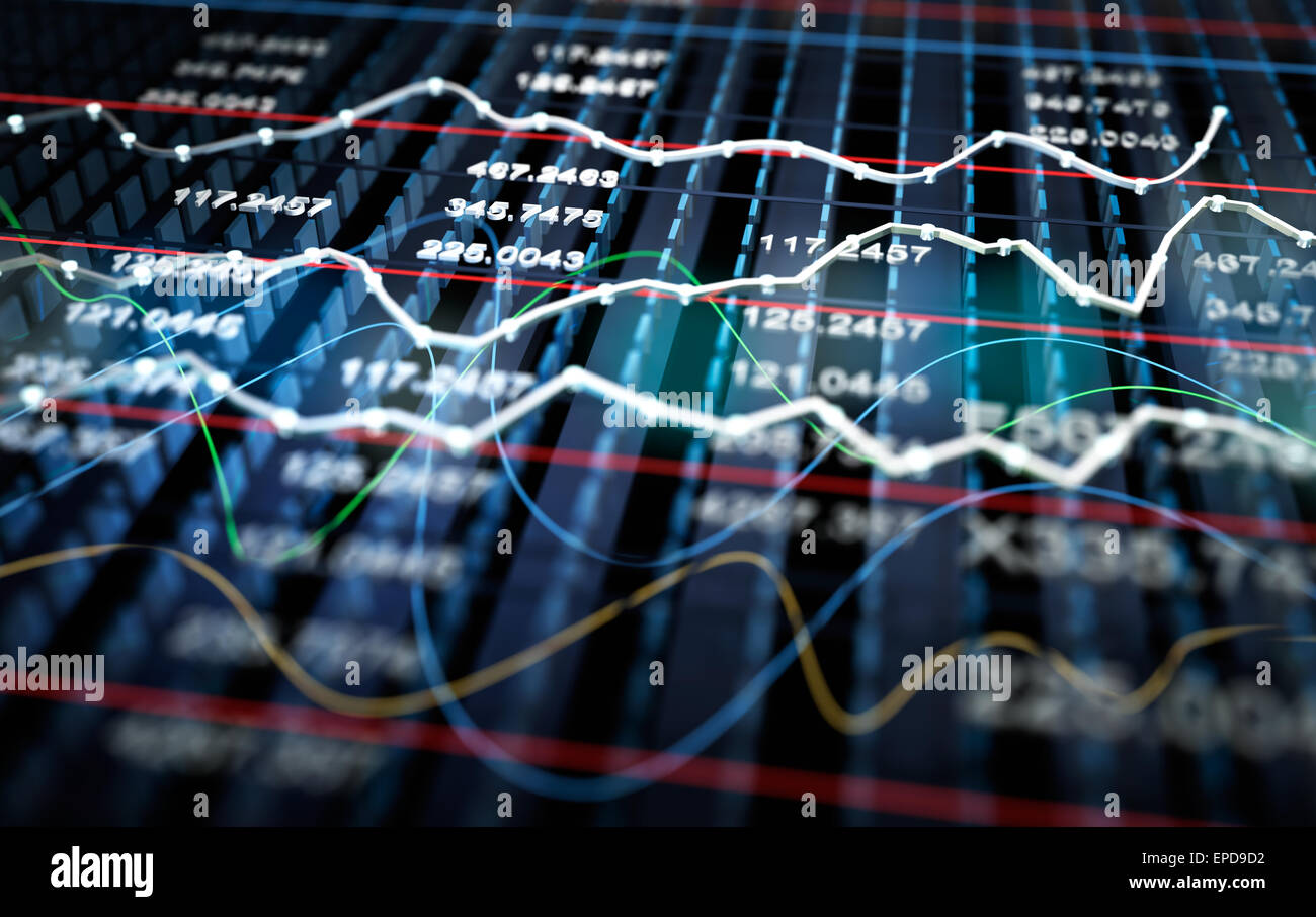 Stock exchange graph background Stock Photo - Alamy