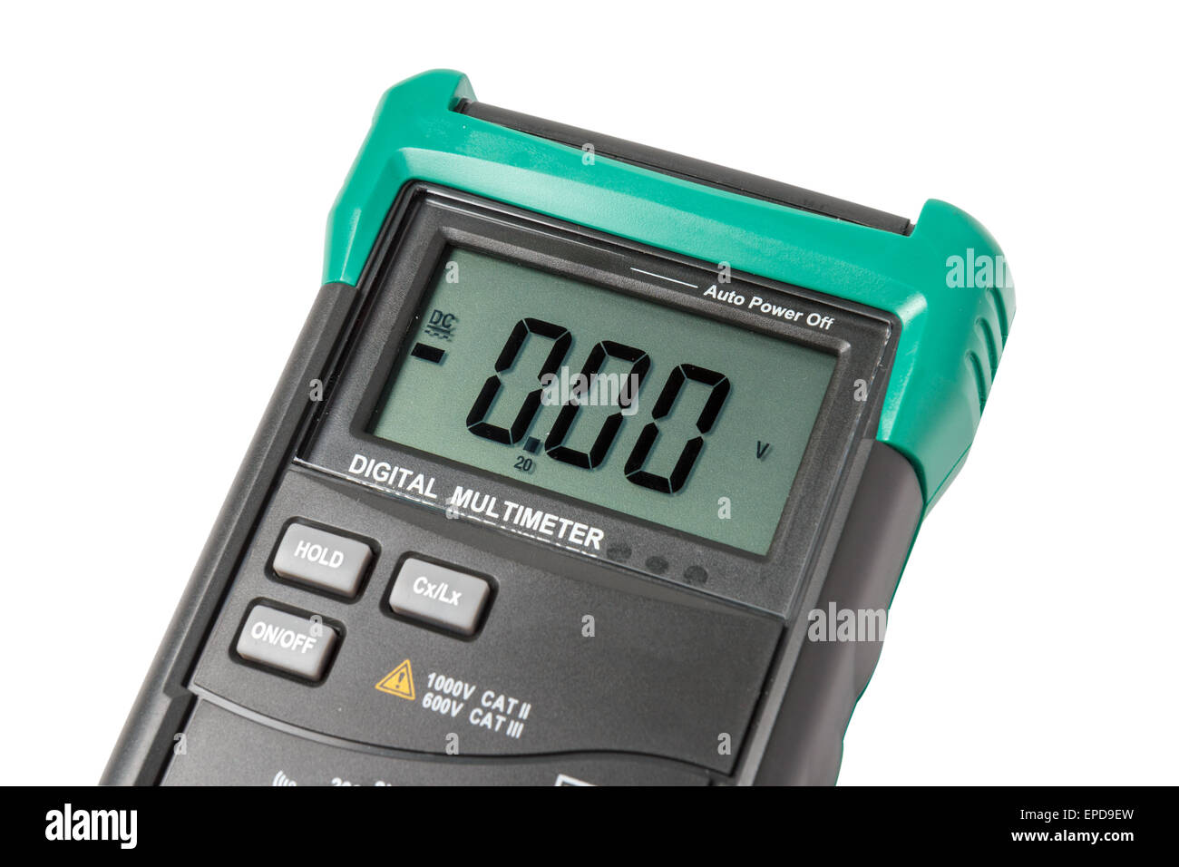 Digital multimeter screen isolated on white with path Stock Photo - Alamy