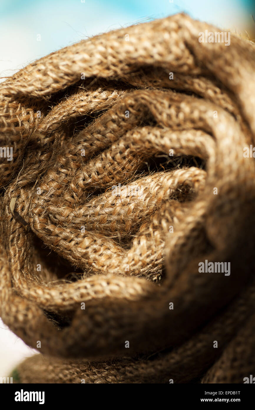 Rolled up Hessian material (Jute/Burlap Stock Photo - Alamy
