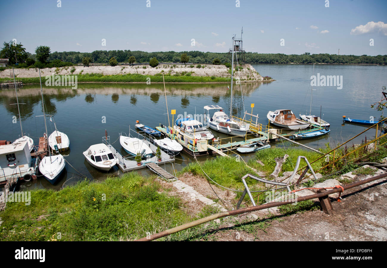 Pleasure boats in the harbour of Ruse in Bulgaria Stock Photo - Alamy