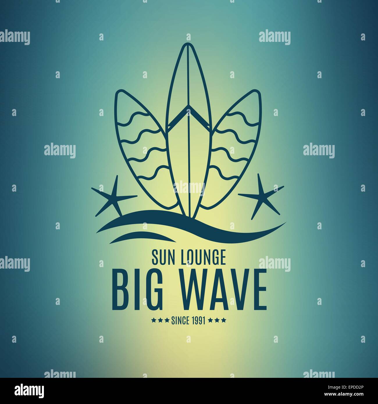 Vector Retro Style Surfing Labels, Logos Stock Vector Image & Art - Alamy