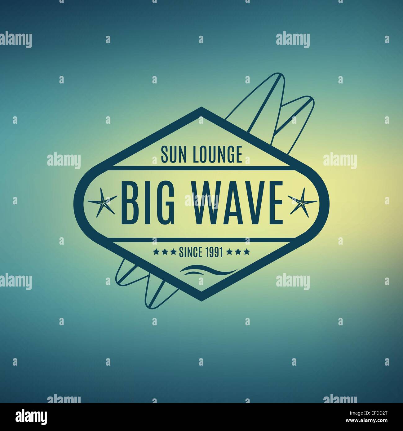 Vector Retro Style Surfing Labels, Logos Stock Vector Image & Art - Alamy