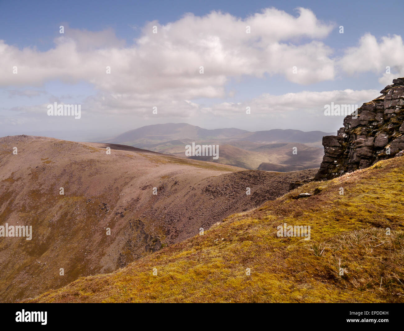 View of Slieve Mish from Beenoskee and Stradbally Mountain on the ...
