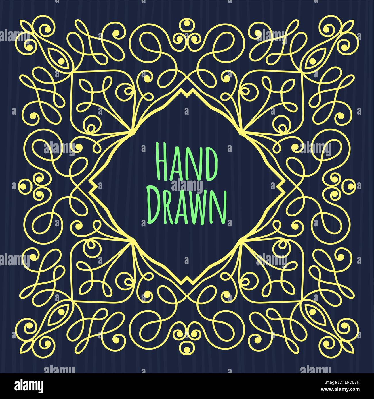 Vector floral frame in trendy mono line style Stock Vector Image & Art ...