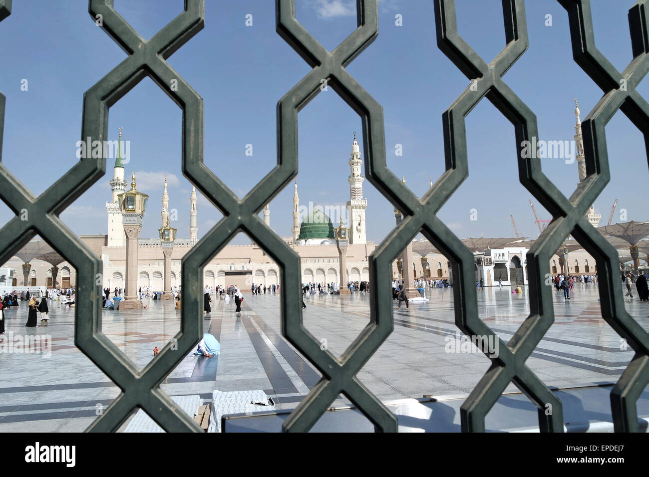 MEDINA, KINGDOM OF SAUDI ARABIA (KSA) - JAN 30: Iron railings behind ...
