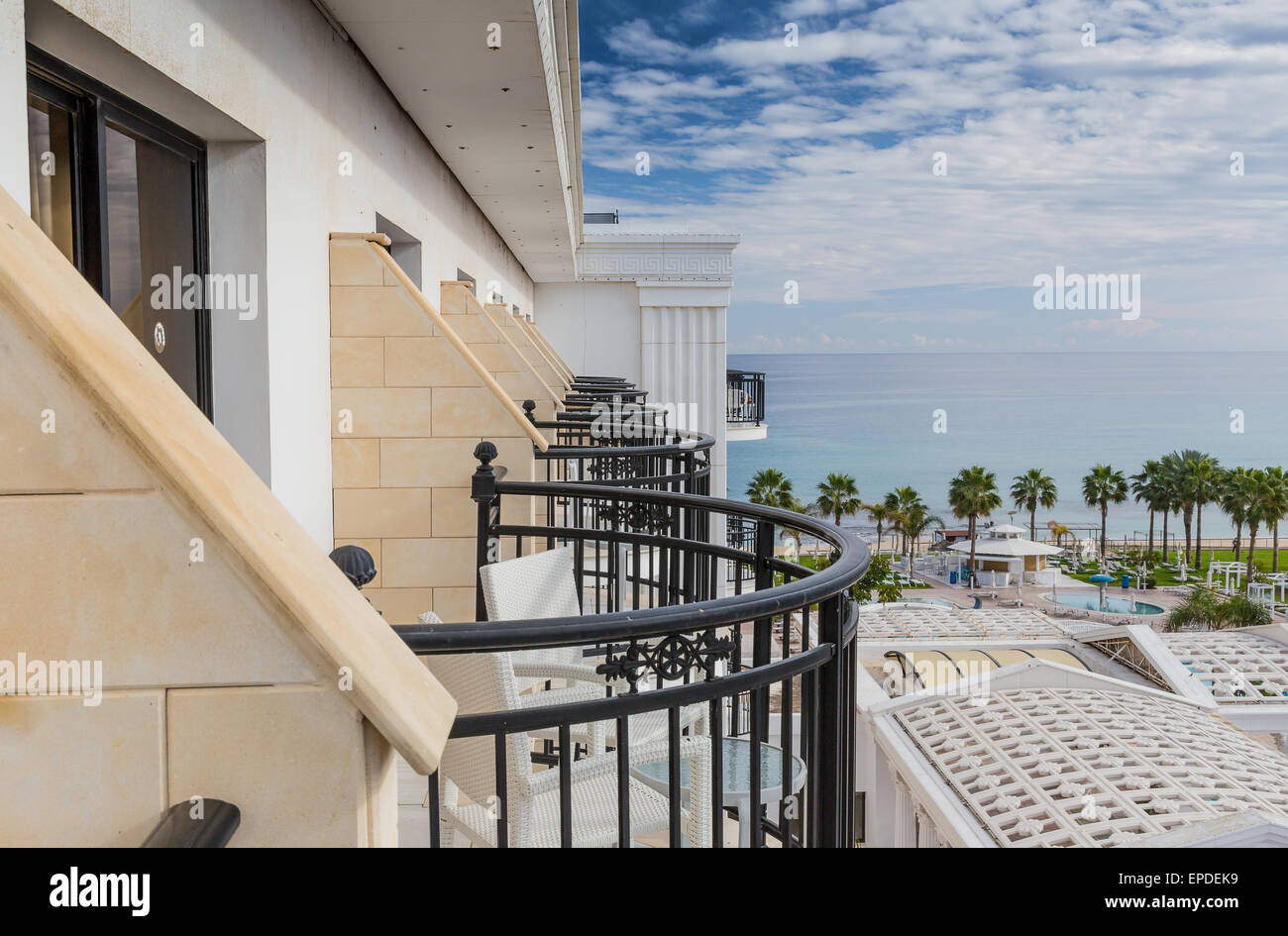 Balcony of the Hotel Stock Photo - Alamy