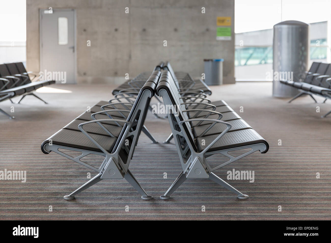 Modern Airport Lounge Seat Rows Stock Photo - Alamy