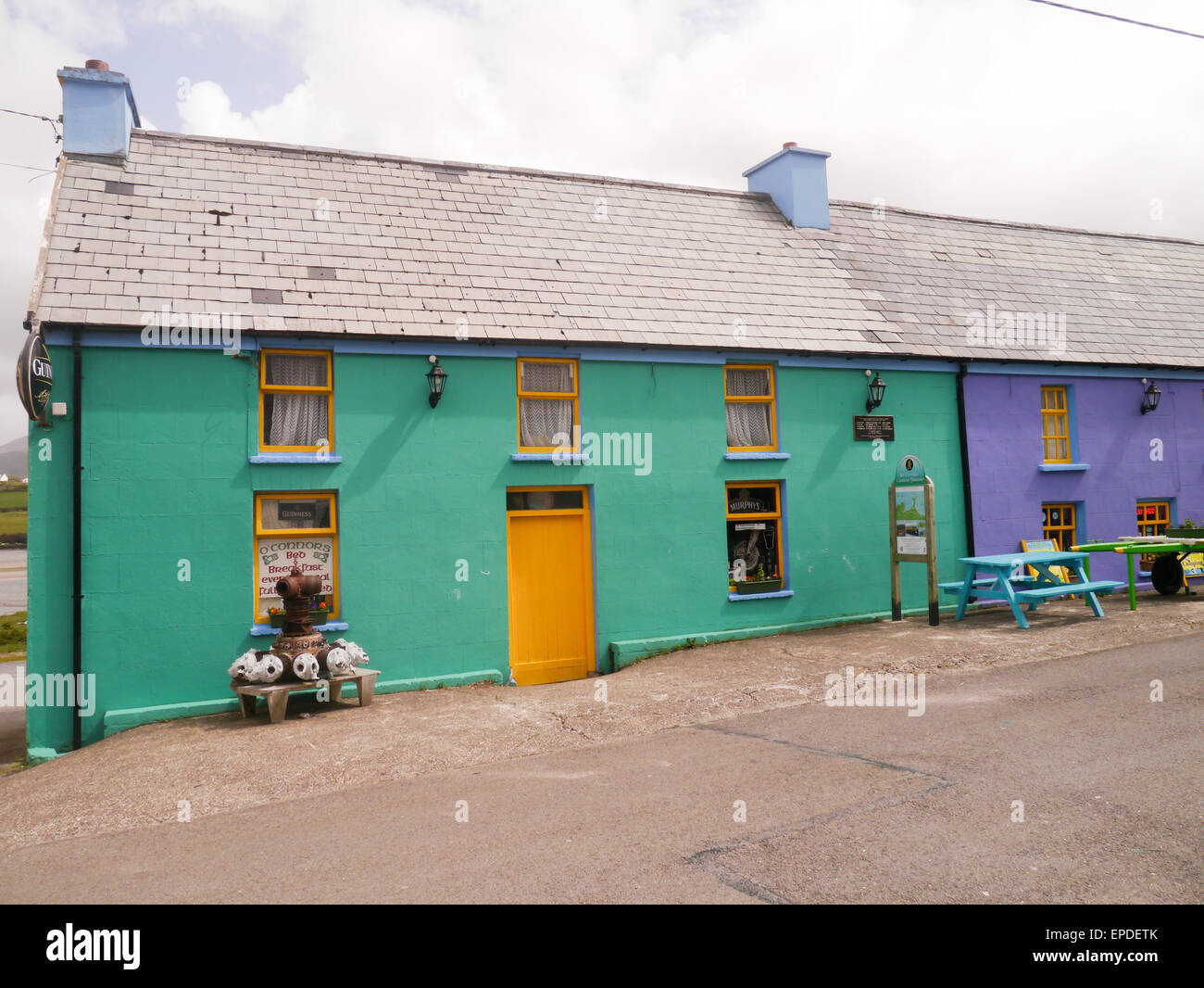 A pub in Cloghane, a small village on the north coast of the Dingle ...