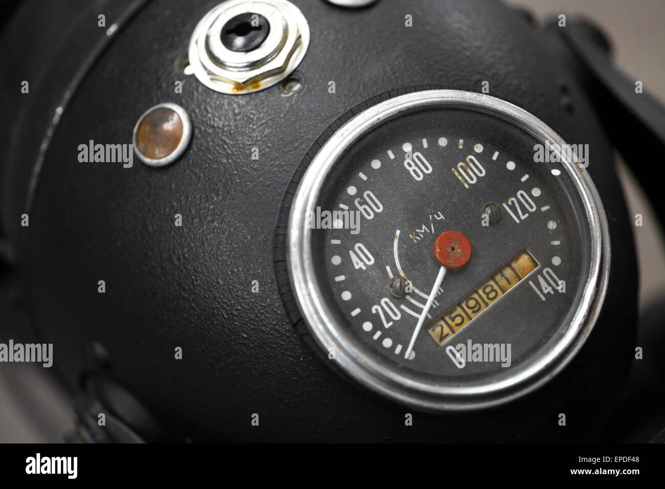 Color detail with the speedometer of a motorcycle Stock Photo - Alamy