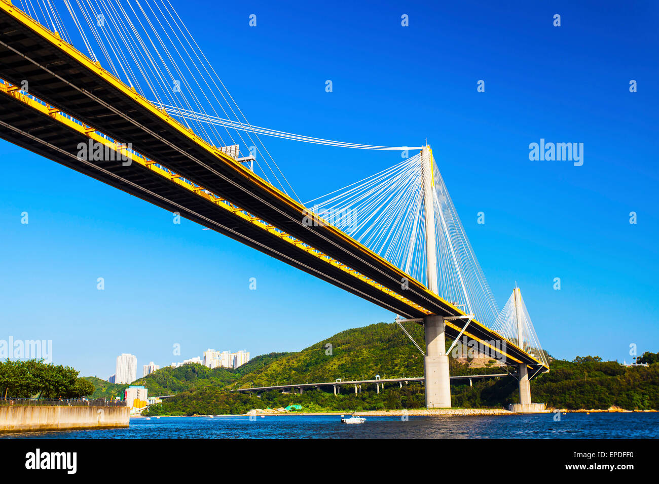 Modern bridge in Hong Kong Stock Photo - Alamy