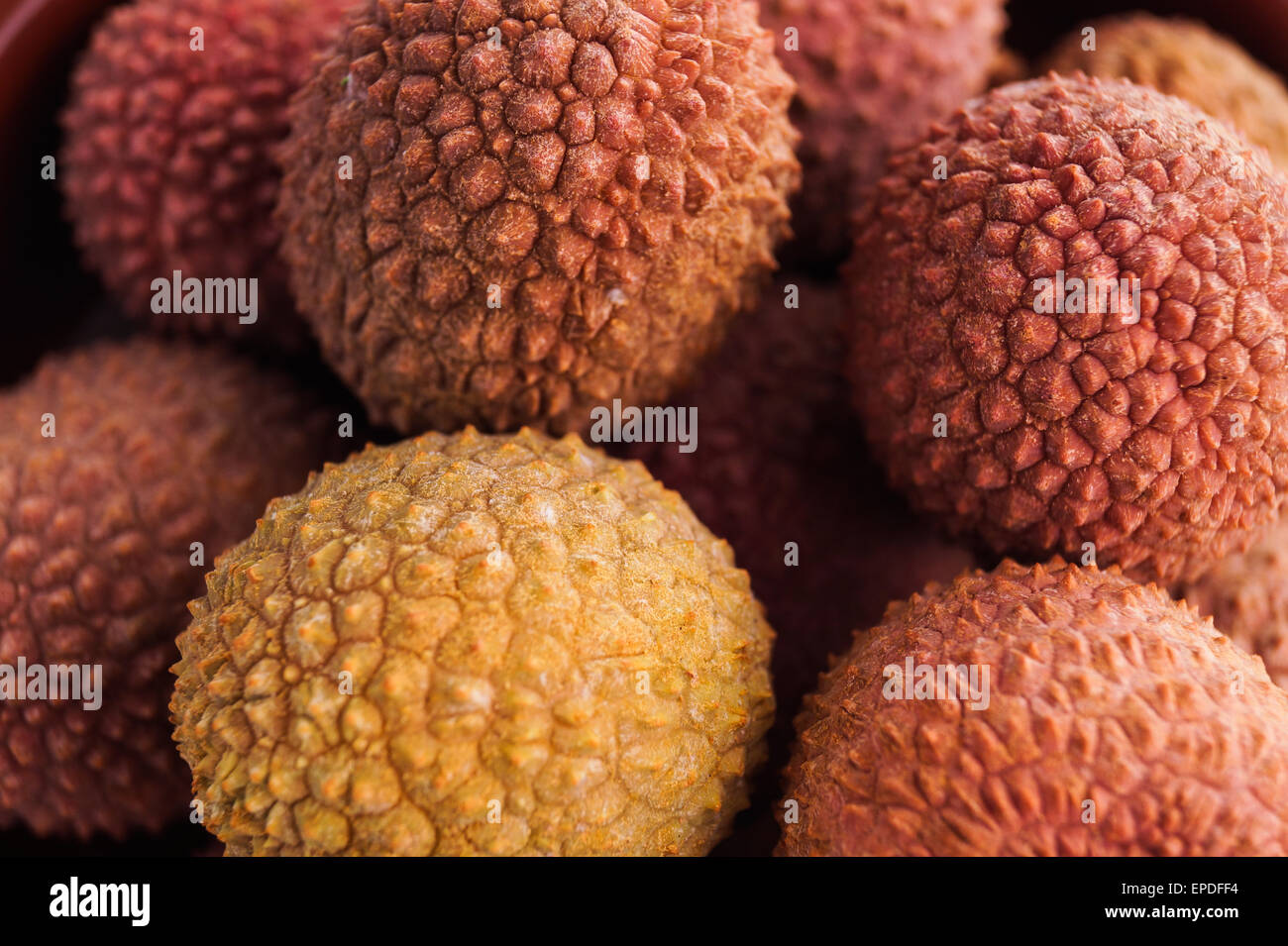 Litchi, liche, lychee, fresh healthy ripe fruith, background Stock ...