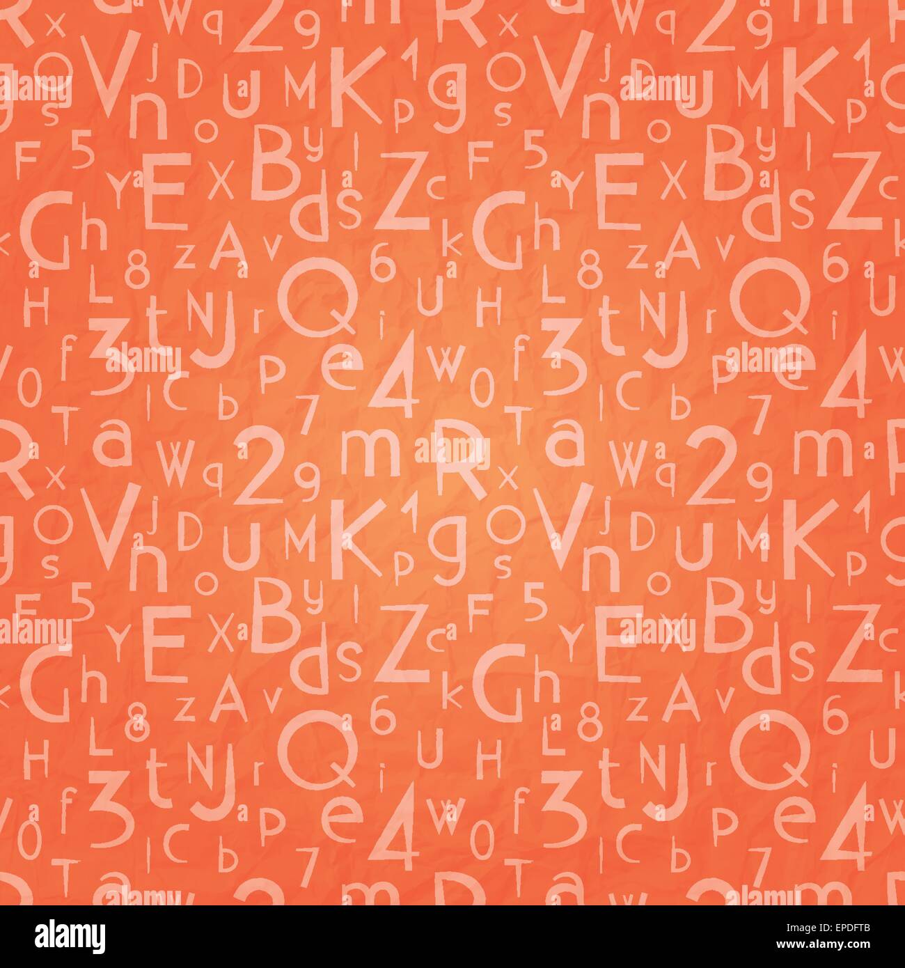 seamless pattern with pink alphabet letters over paper texture. vector ...