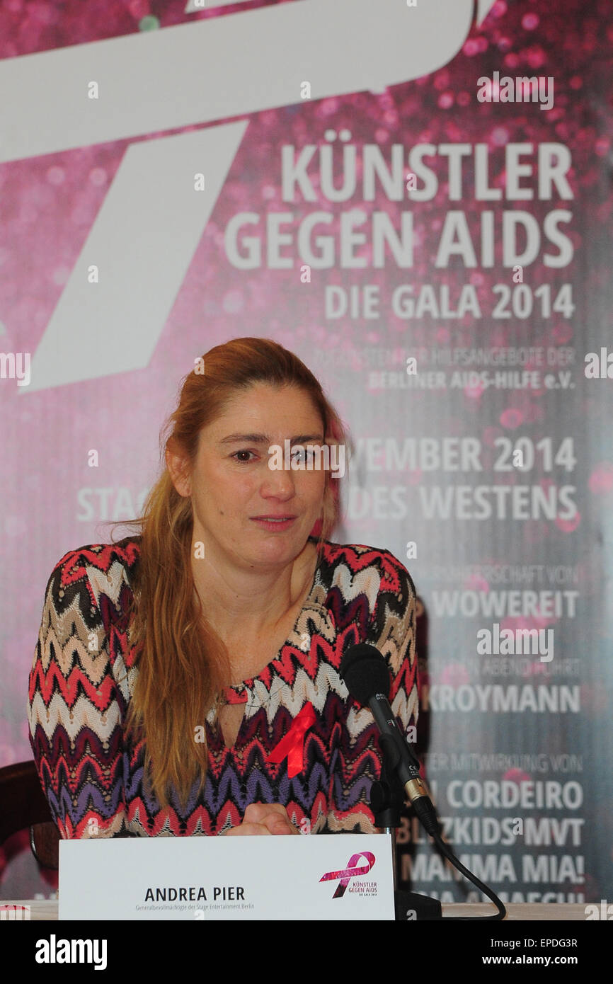 Celebrities promoting charity event 'Künstler gegen AIDS' at Theater ...