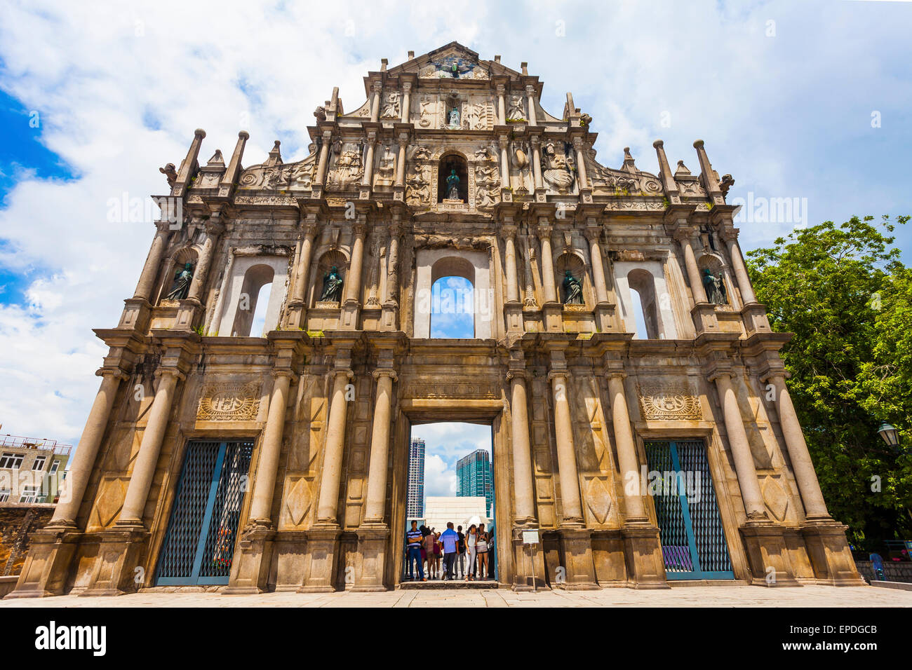 Ruins St Paul church in Macau, China Stock Photo - Alamy