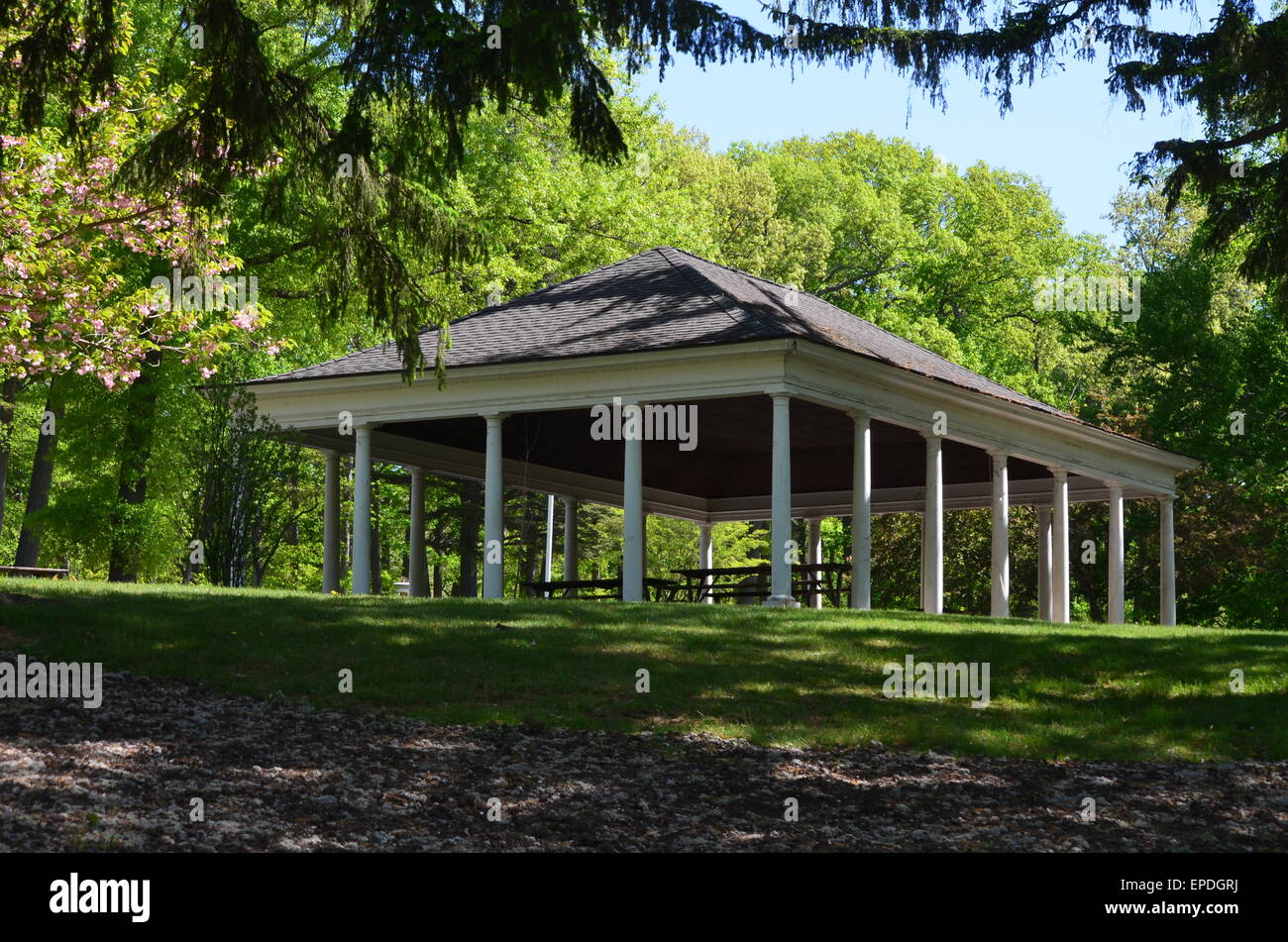 Pavilion in a town park Stock Photo - Alamy