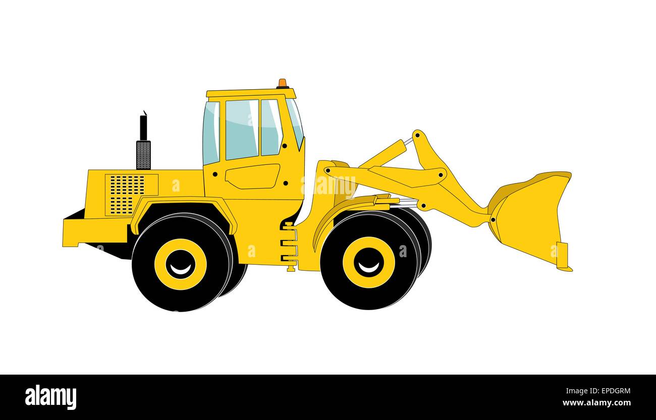 Excavator digging loading construction Cut Out Stock Images & Pictures ...