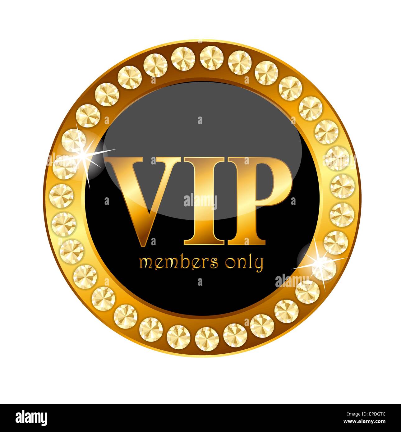 VIP Members Label Vector Illustration Stock Vector Image & Art - Alamy