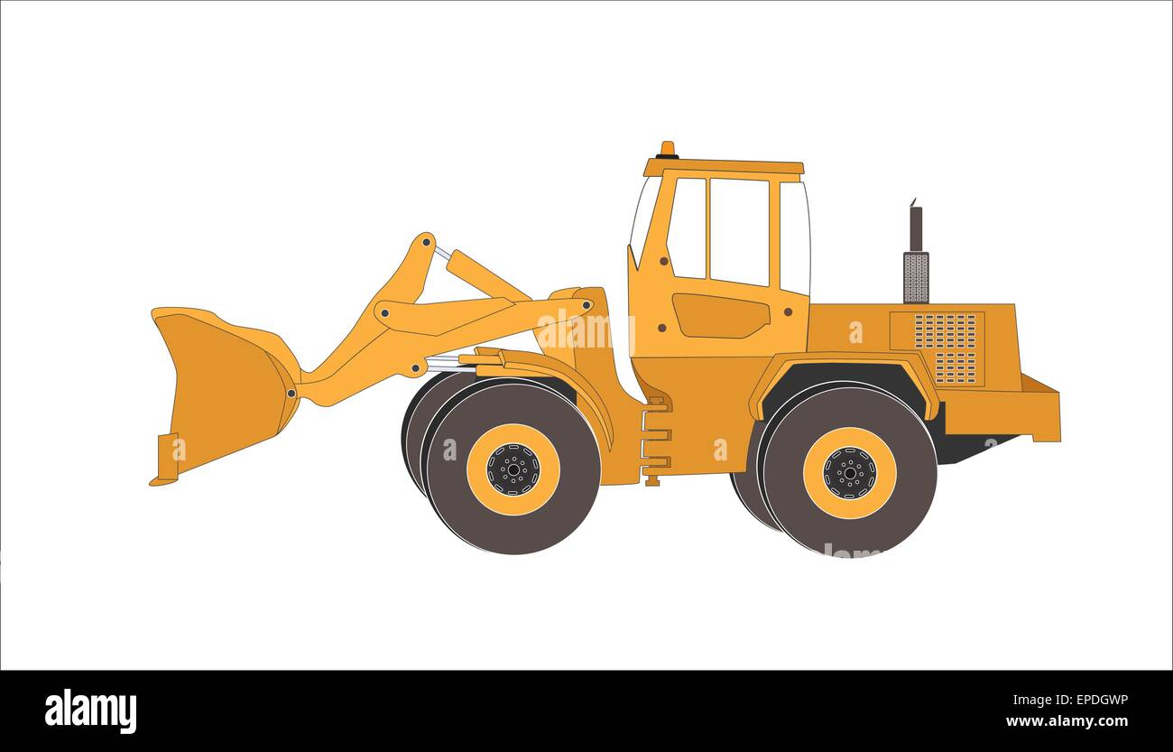 Excavator digging loading construction Stock Vector Images - Alamy