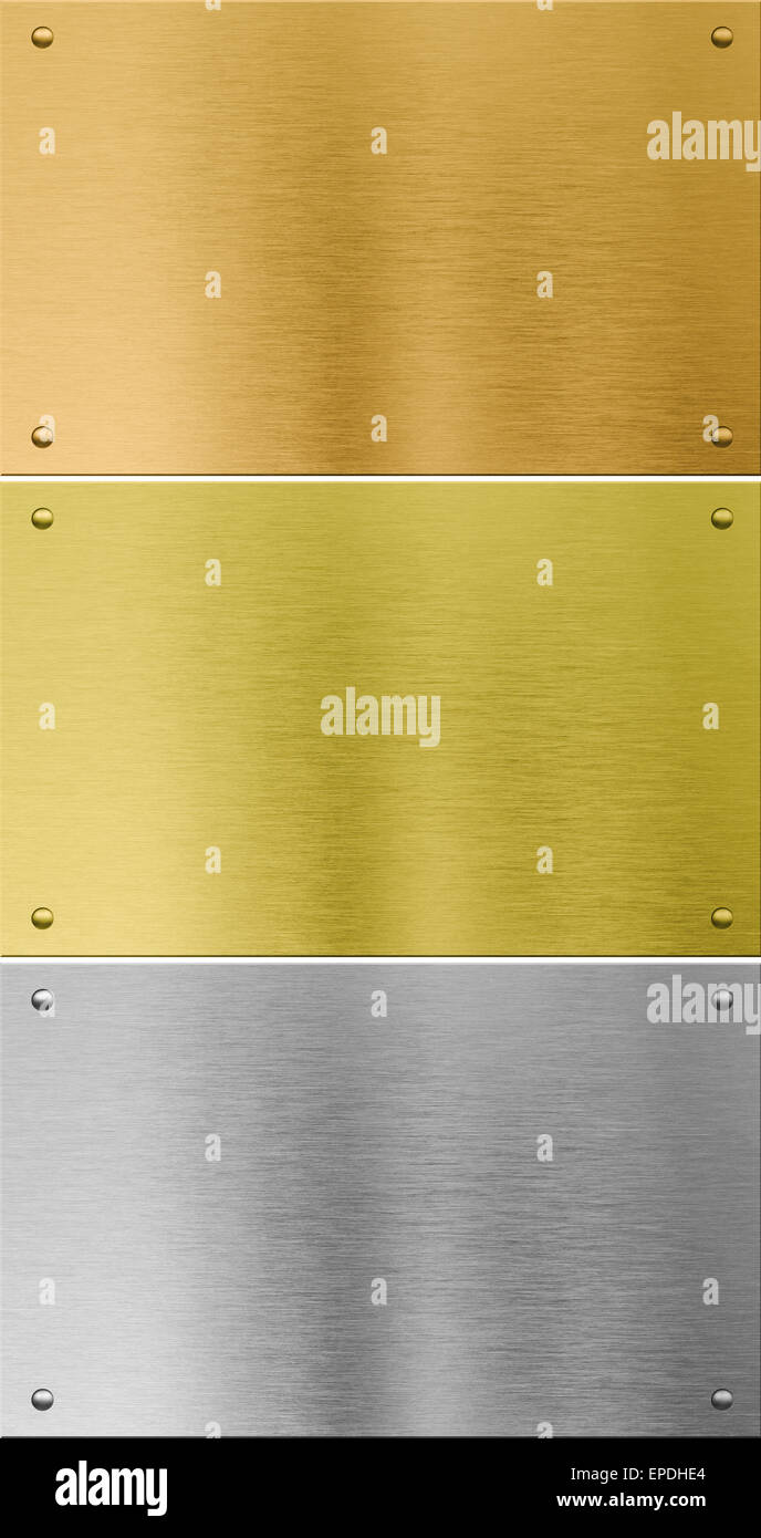 high quality silver, gold and bronze metal textures Stock Photo - Alamy