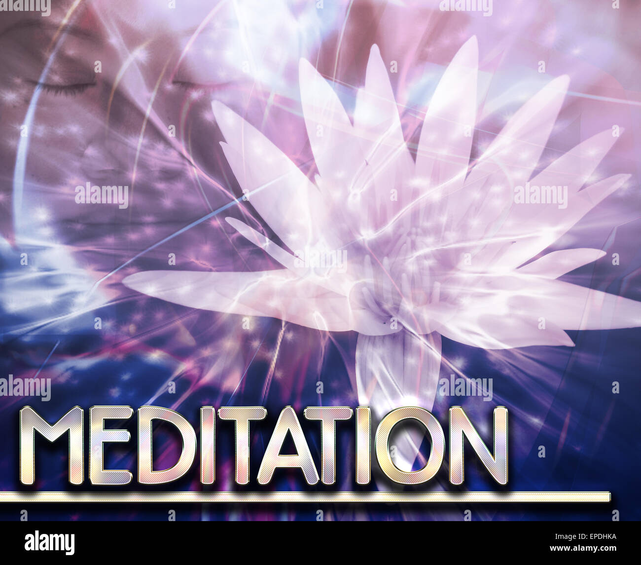 Abstract background digital collage concept illustration meditation ...