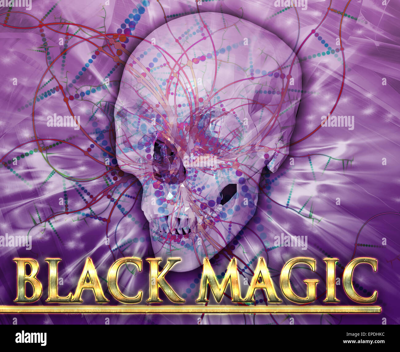 Abstract background digital collage concept illustration black magic ...
