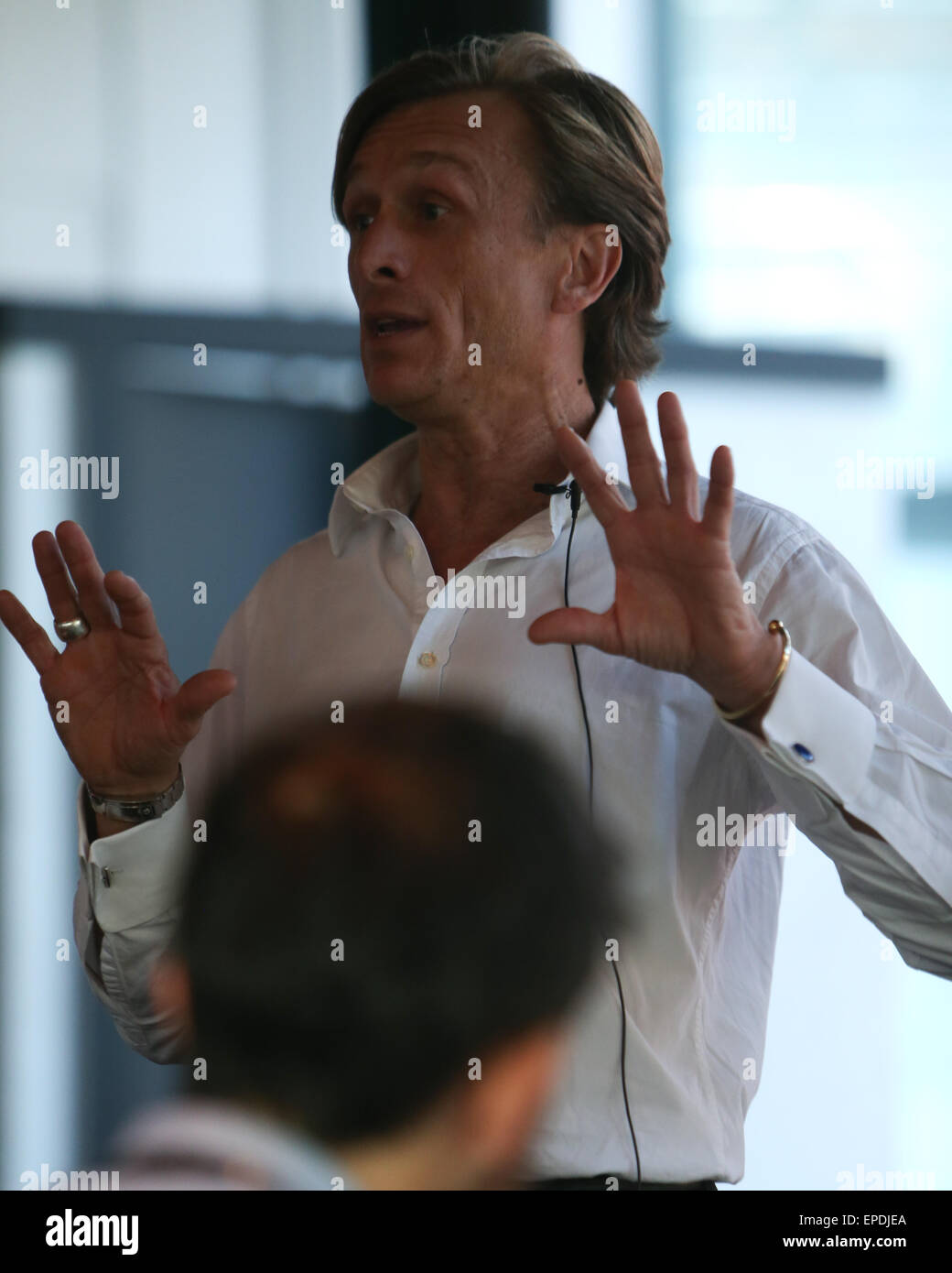 Jeremy Gilley,founder of Peace One Day addresses delegates at the ...