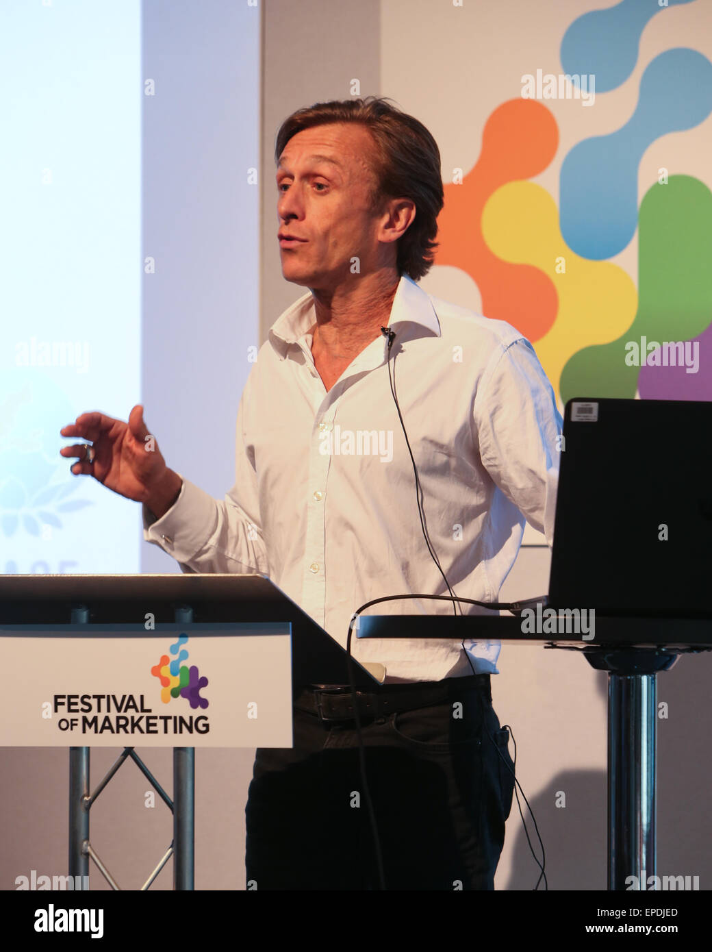 Jeremy Gilley,founder of Peace One Day addresses delegates at the ...