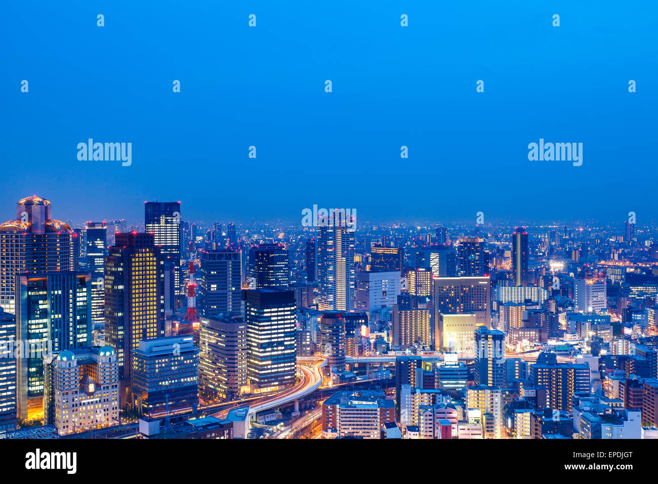 Dense skyline of Umeda District, Osaka, Japan Stock Photo - Alamy