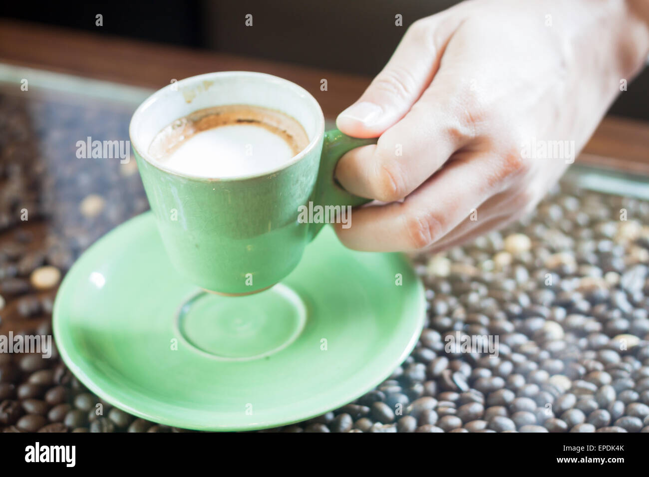 Coffee cup with micro foam, stock photo Stock Photo - Alamy