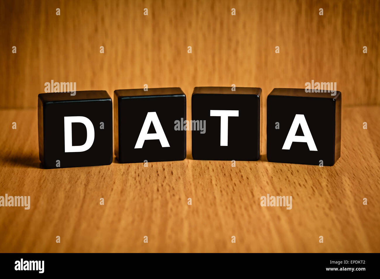 information data text on black block Stock Photo - Alamy