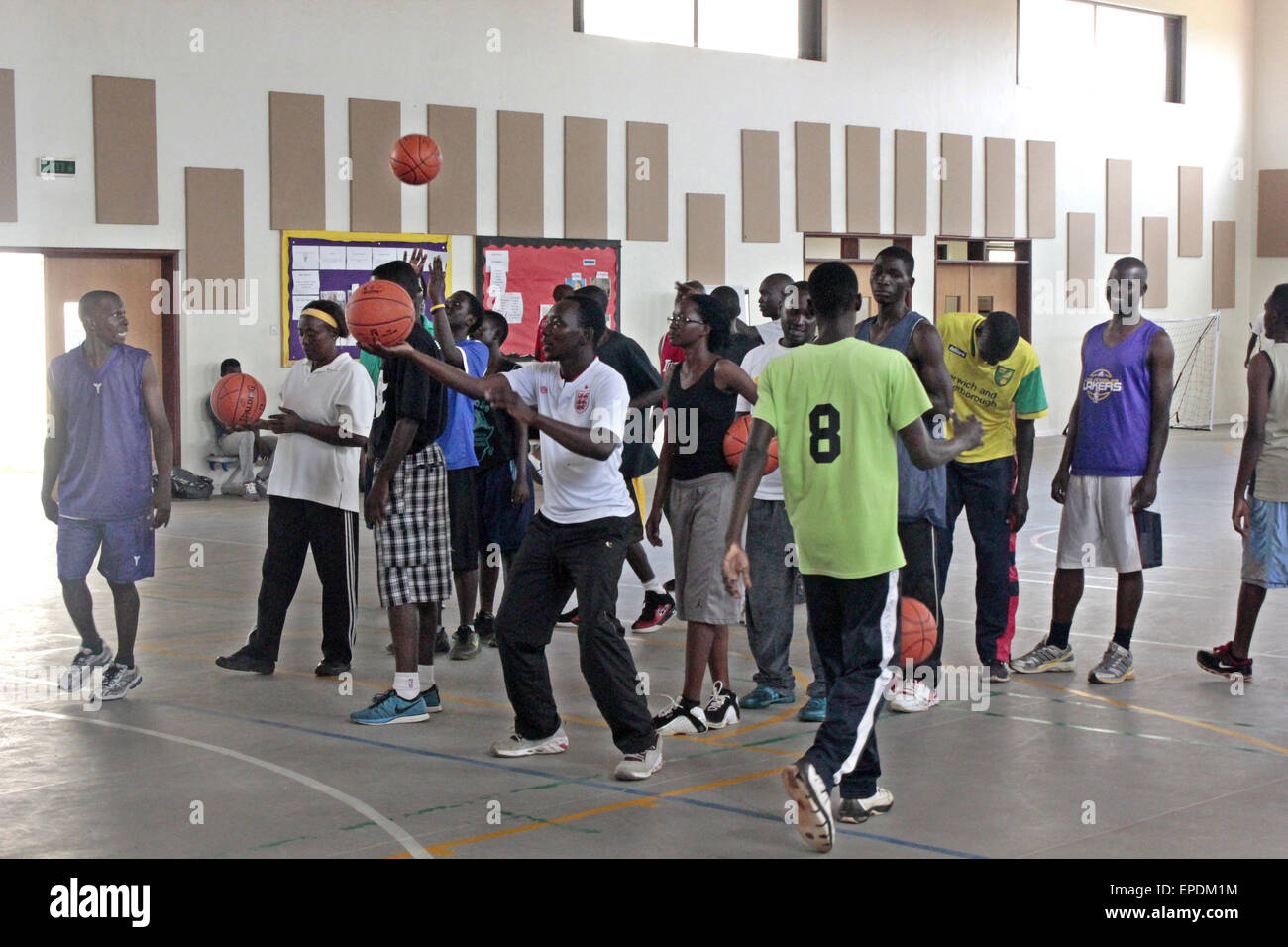 Kampala, Uganda. 17th May, 2015. South African basketball coaching ...