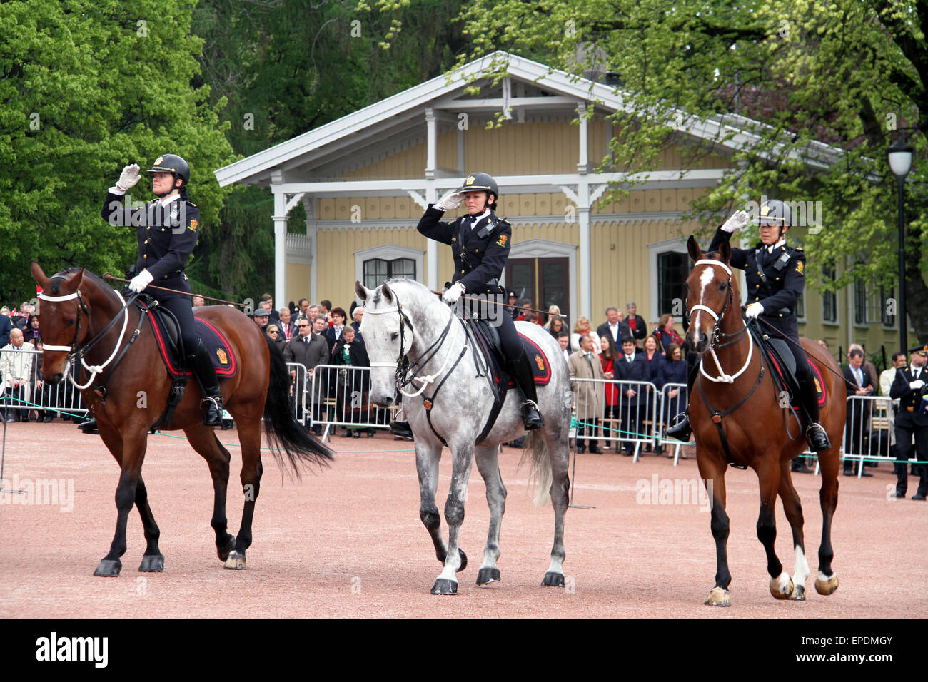 Oslo, Norway. 17th May, 2015. Norway's female rangers join a parade ...