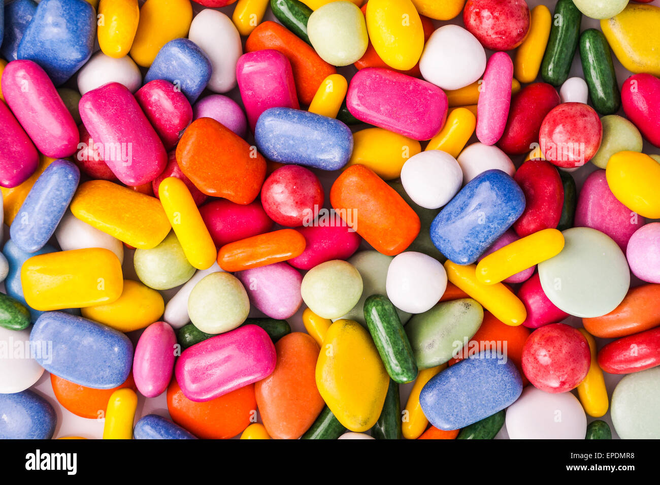 huge pile of yummy colorful candy, closeup Stock Photo - Alamy