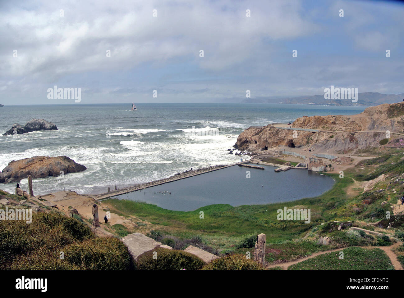 View of Sutro baths Seal rock and Pacific ocean in San Francisco Stock ...