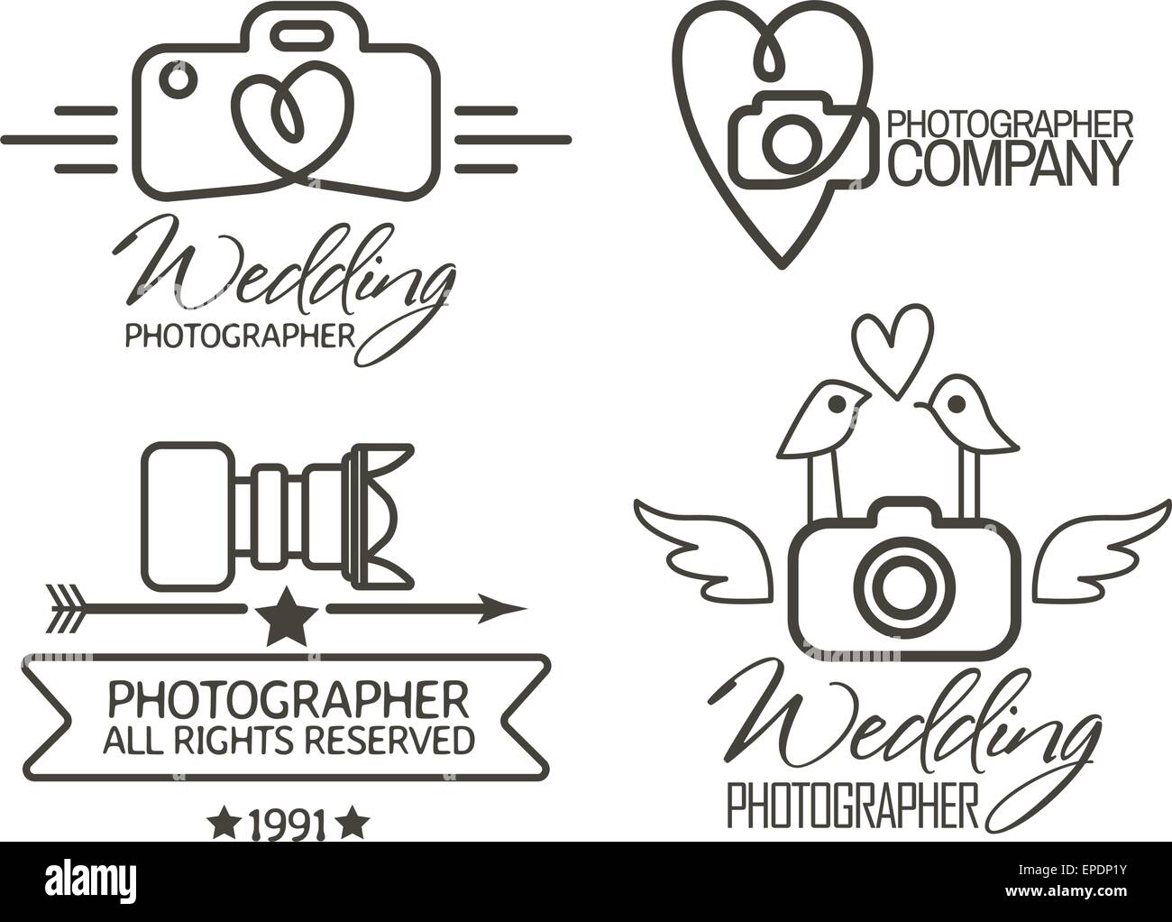 Photography Badges and Labels in Vintage Style Stock Vector Image & Art ...