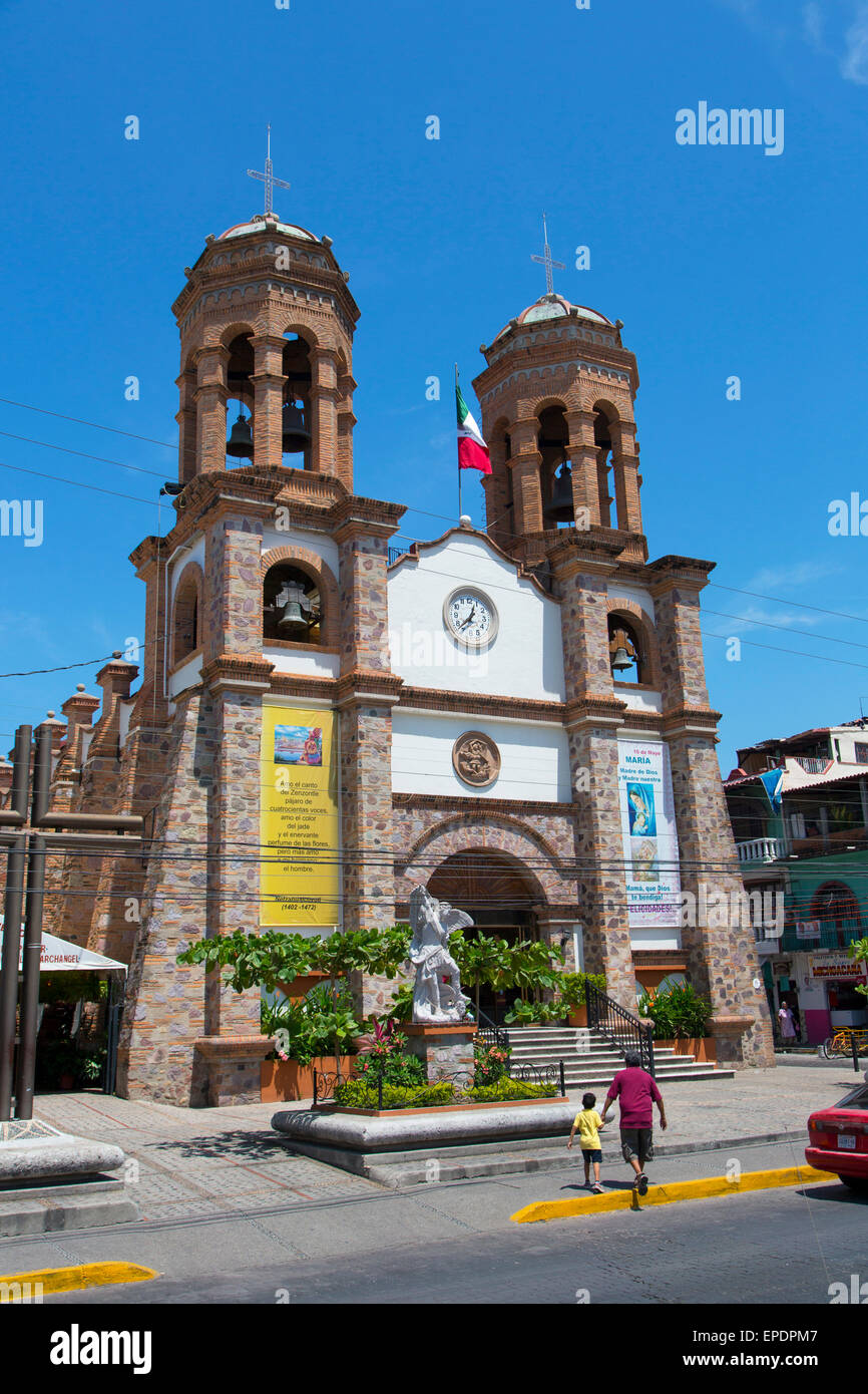 San Miguel Archangel Church, El Pitillal, , Jalisco, Mexico Stock Photo ...