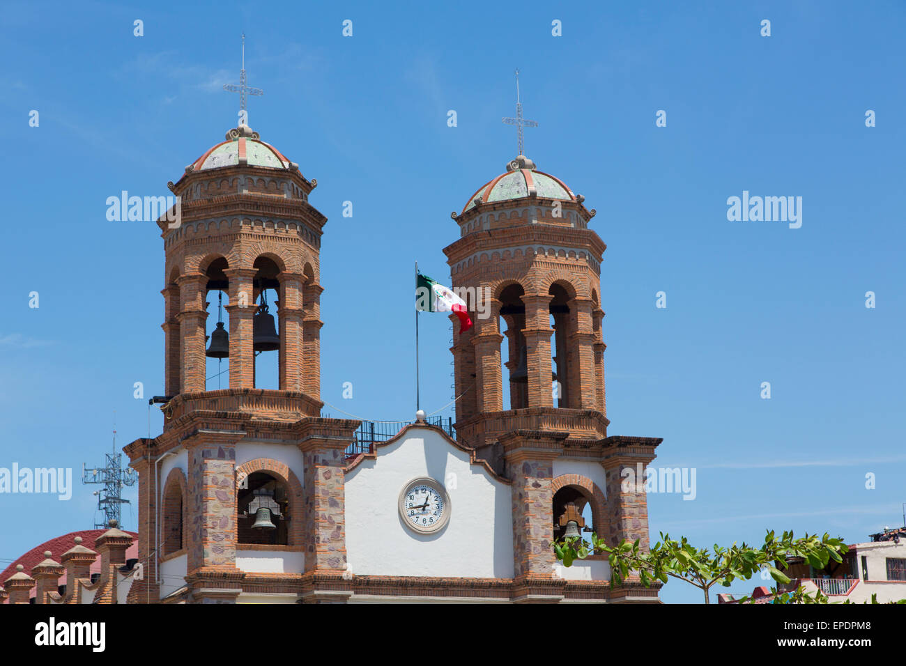 San Miguel Archangel Church, El Pitillal, , Jalisco, Mexico Stock Photo ...