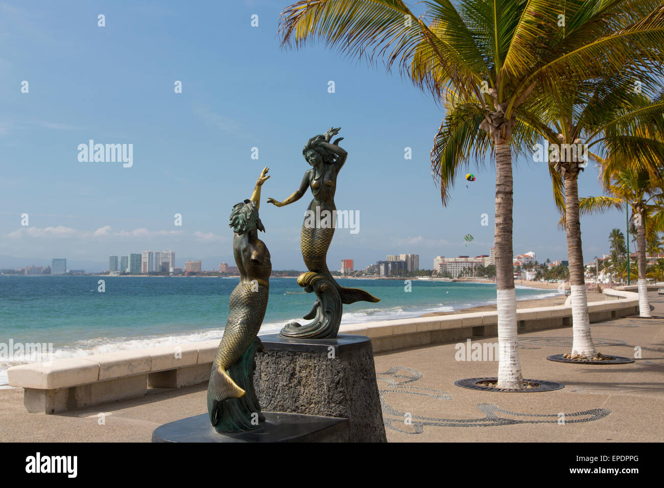 Neptune and Nereid sculpture, sculptor C. Espino, The Malecon, Puerto ...