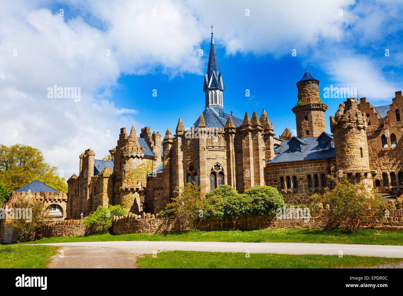 Ruins of beautiful Lowenburg castle in Bergpark Stock Photo - Alamy