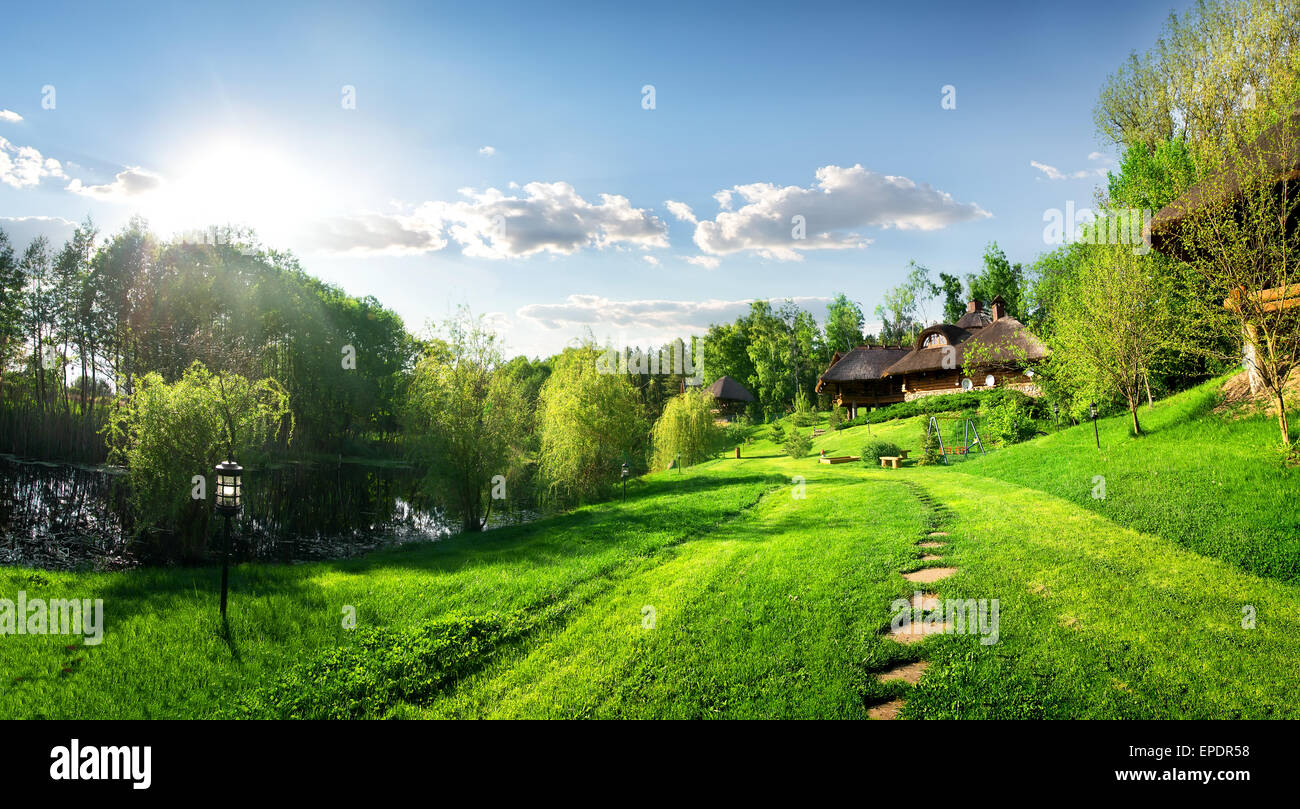 Panorama morning field in hi-res stock photography and images - Alamy