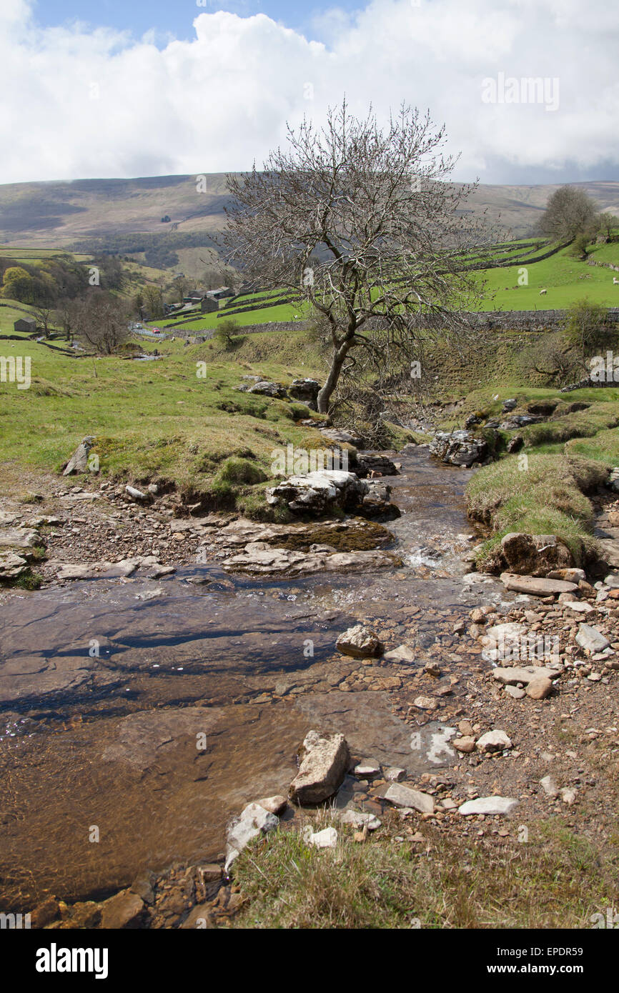 Yorkshire Dales, England. Picturesque view of one of the Cray ...