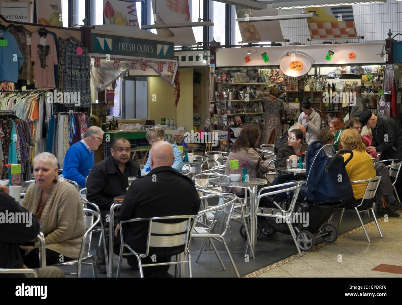 Eastgate Indoor Market Gloucester England The Cafe Stock Photo - Alamy
