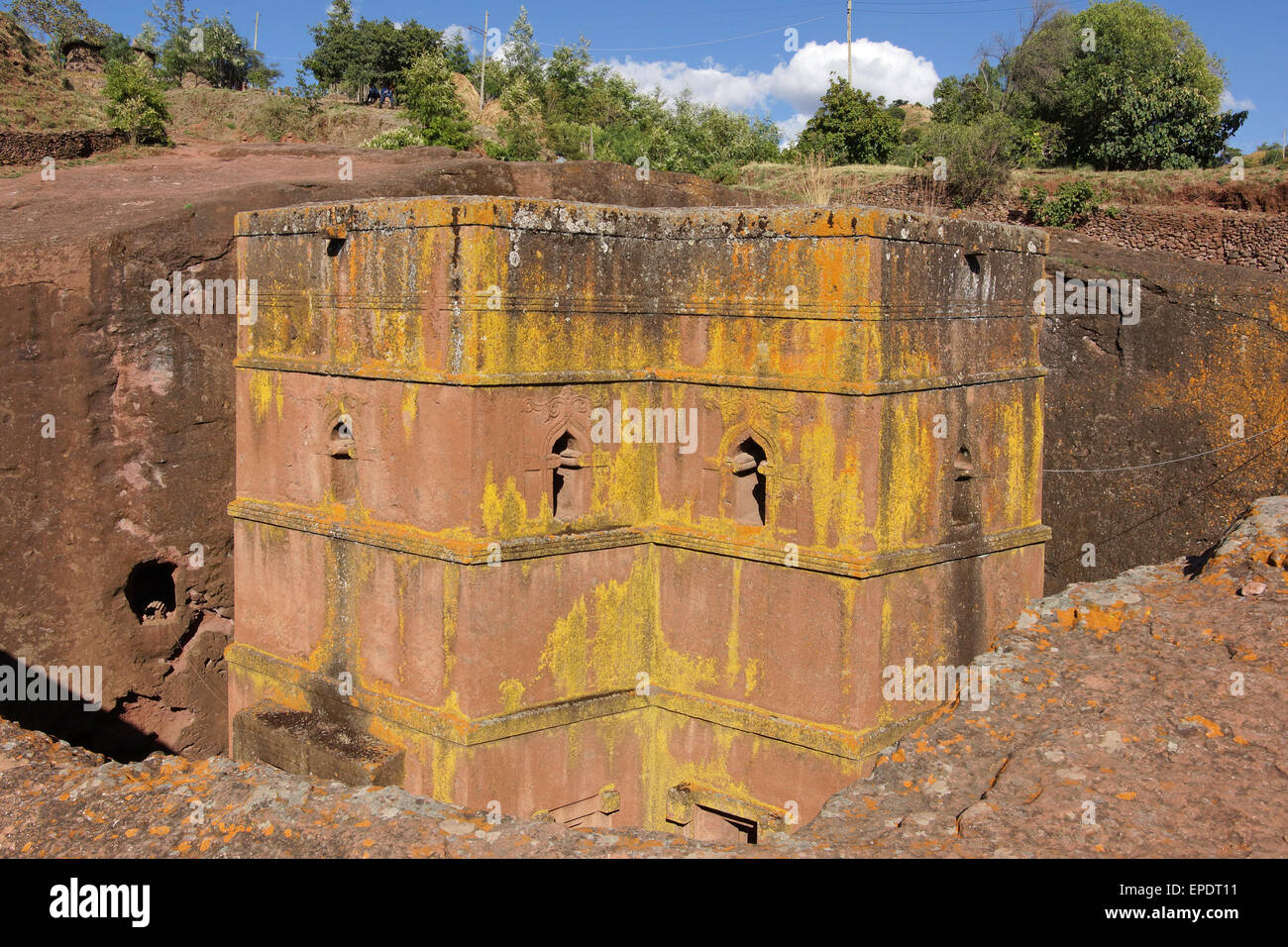 Monolithic church Saint George, Lalibela, Ethiopia, Africa Stock Photo ...