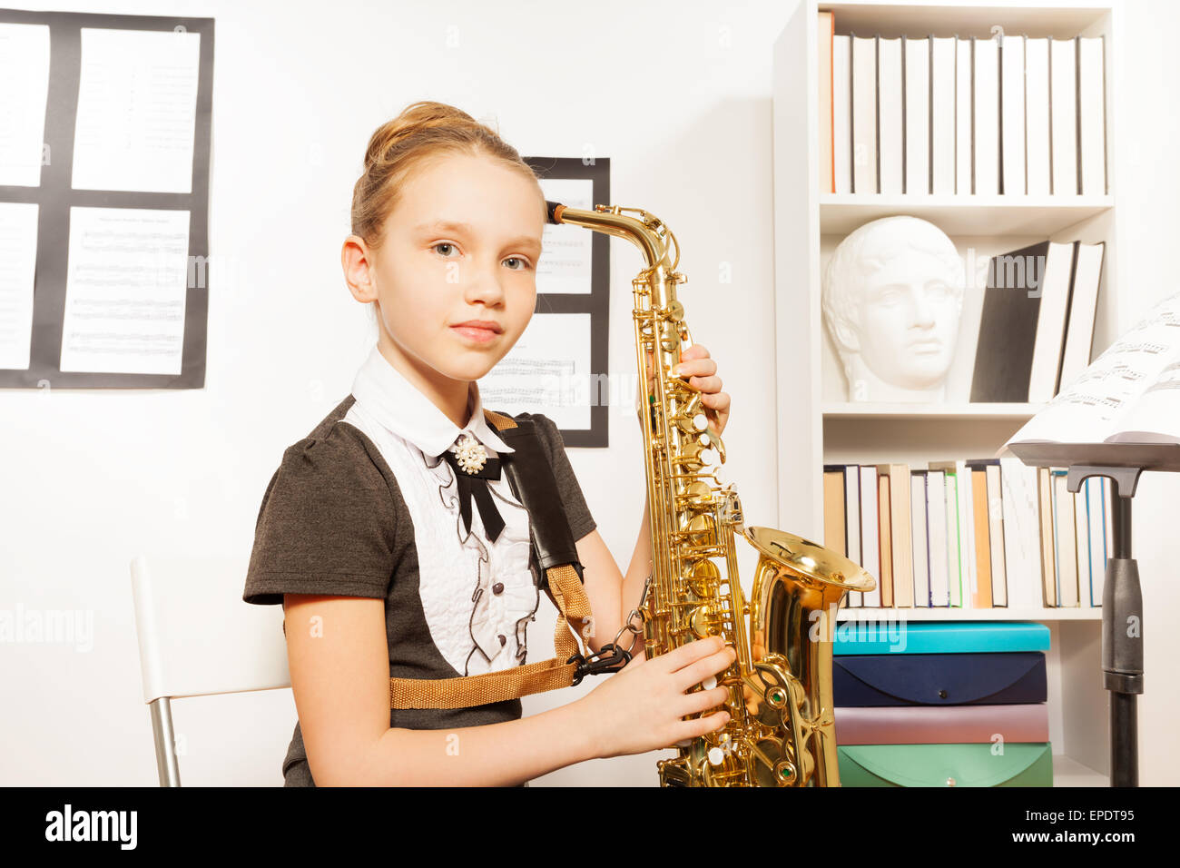 Child saxophone hi-res stock photography and images - Alamy