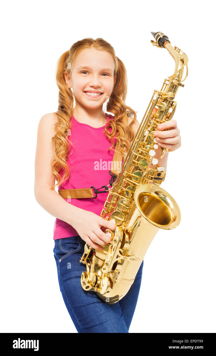 Children playing saxophone hi-res stock photography and images - Alamy