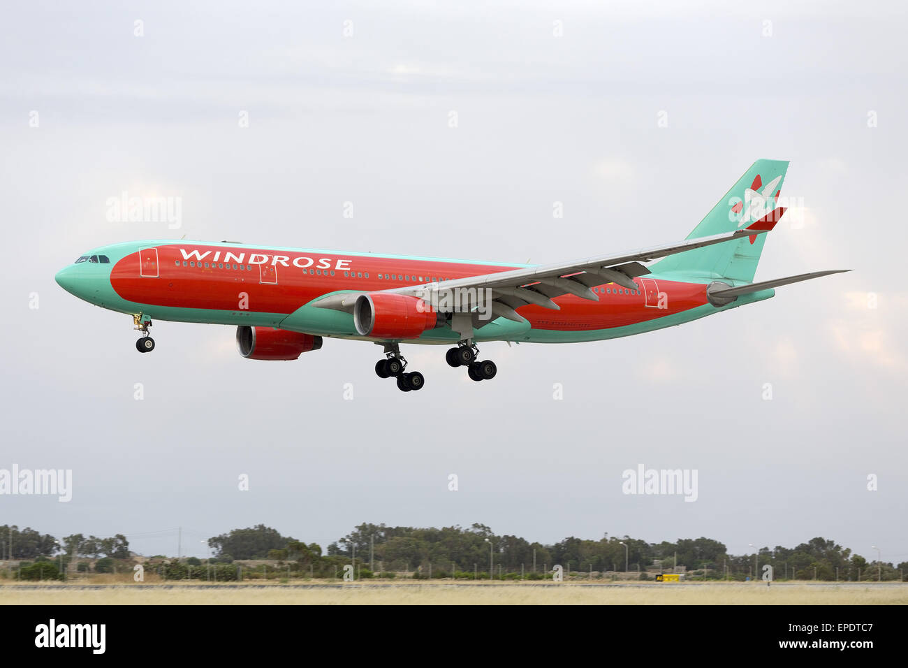 Windrose Airbus A330 arriving in Malta for servicing at Lufthansa ...